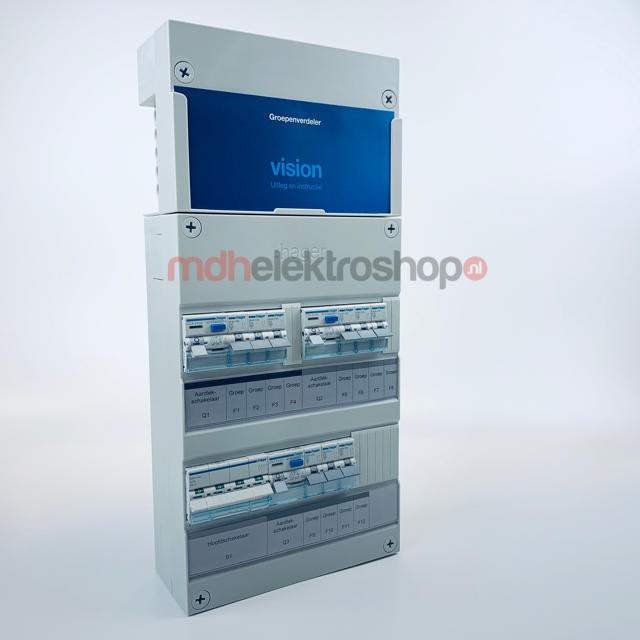 Groepenkast Hager Vision 9 groepen 3 fase 3ALS2P30 3L+3L+3L HS - Bestel ...